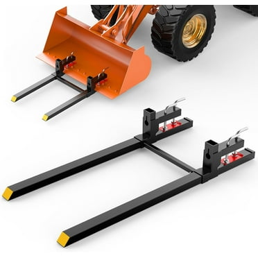 60" 4000lbs Clamp on Pallet Forks Heavy Duty Tractor Forks with ...