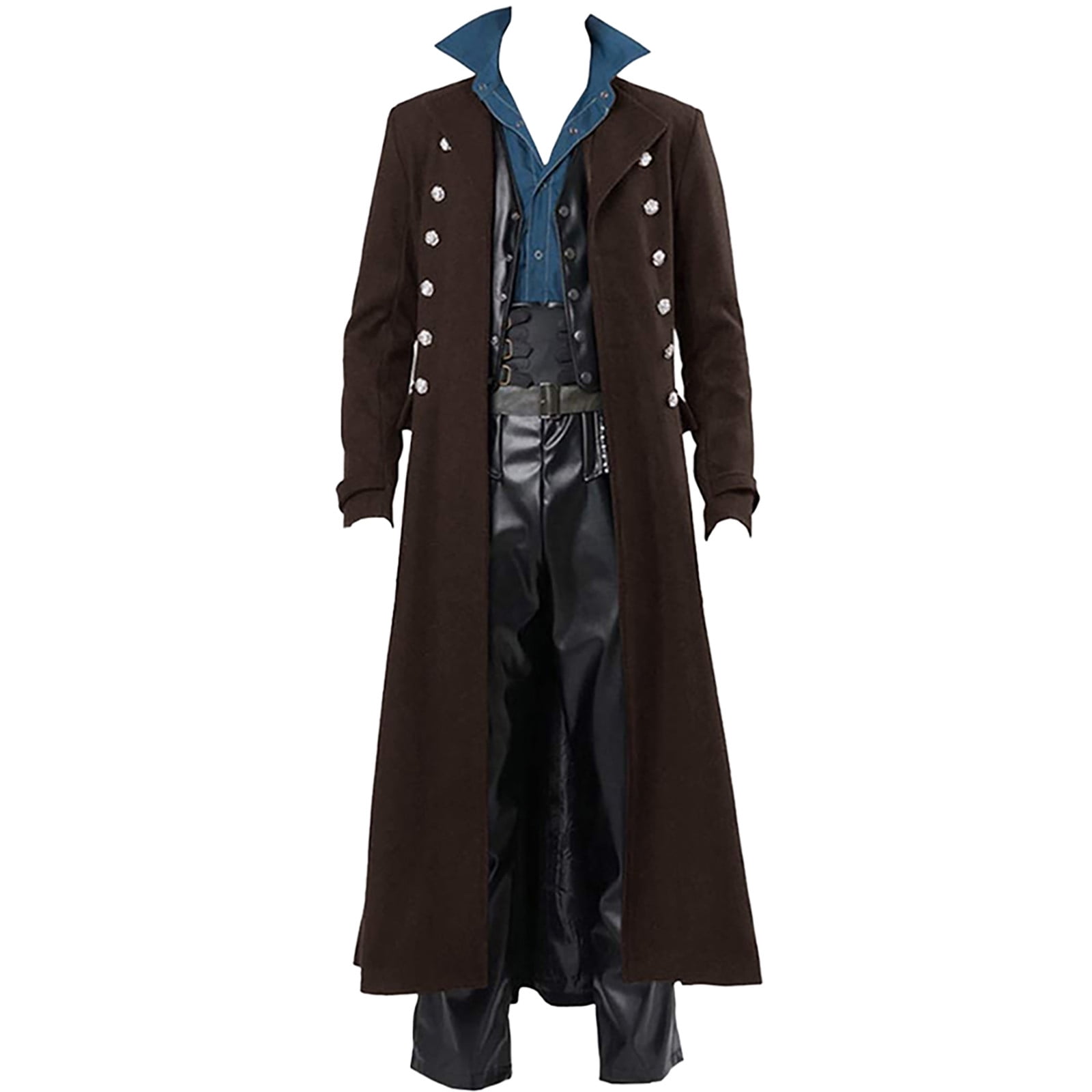Click here for Penkiiy Mens Coats Clearance Mens Steampunk Gothic... prices