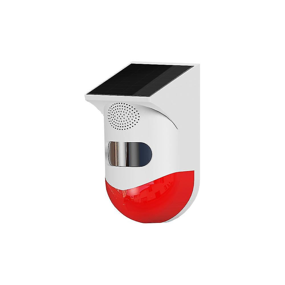 Alarma estroboscópica solar con sensor Mot Alarma exterior con sonido ...