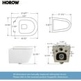 HOROW Compact Wall Hung Toilet Combo Set Concealed In-Wall Toilet Tank ...