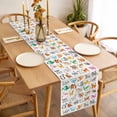 Animal Alphabets Table Runner 13 x 90 Inch, Cartoon Colorful Simple ...