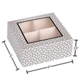 Hammont Window Box with Four Sections - 6 Pack - 6”x6”x2.5” - Black ...