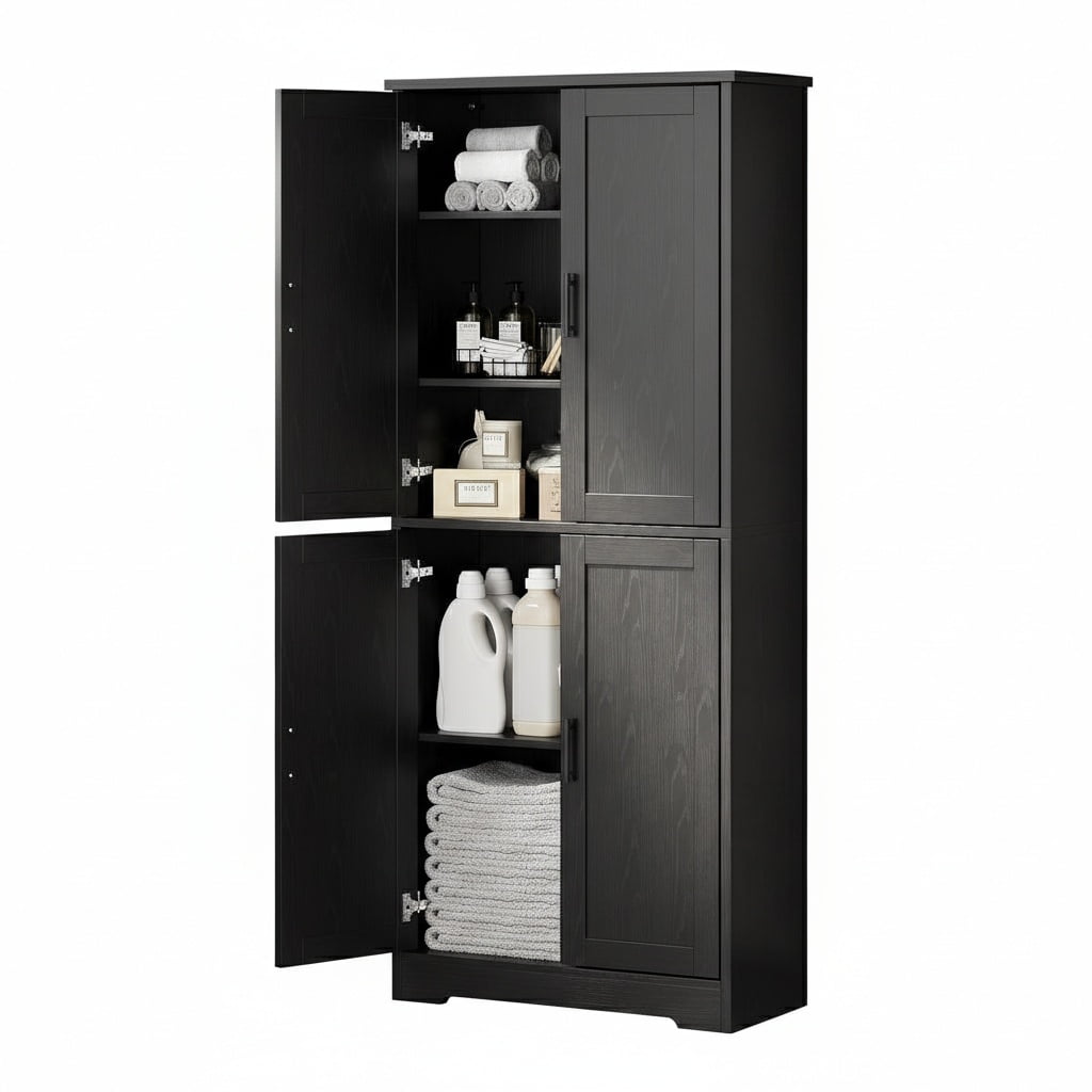 Click here for Tropow Modern Tall Freestanding Pantry Cabinet For... prices