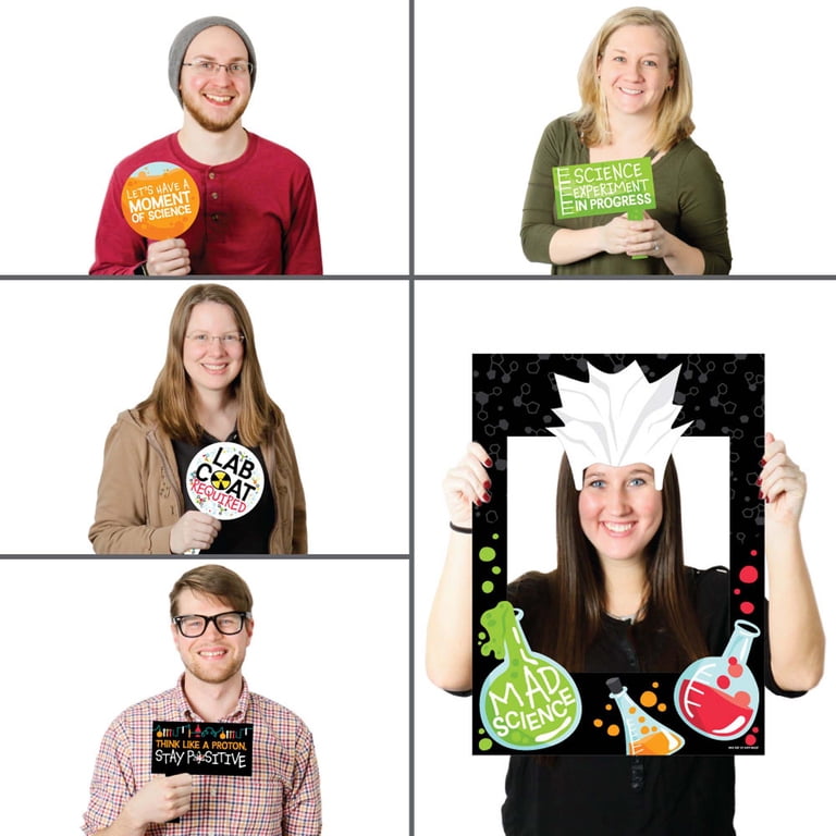 Science Fair Board Supplies Scientist Photo Booth Props Kit - 25 Piece ...