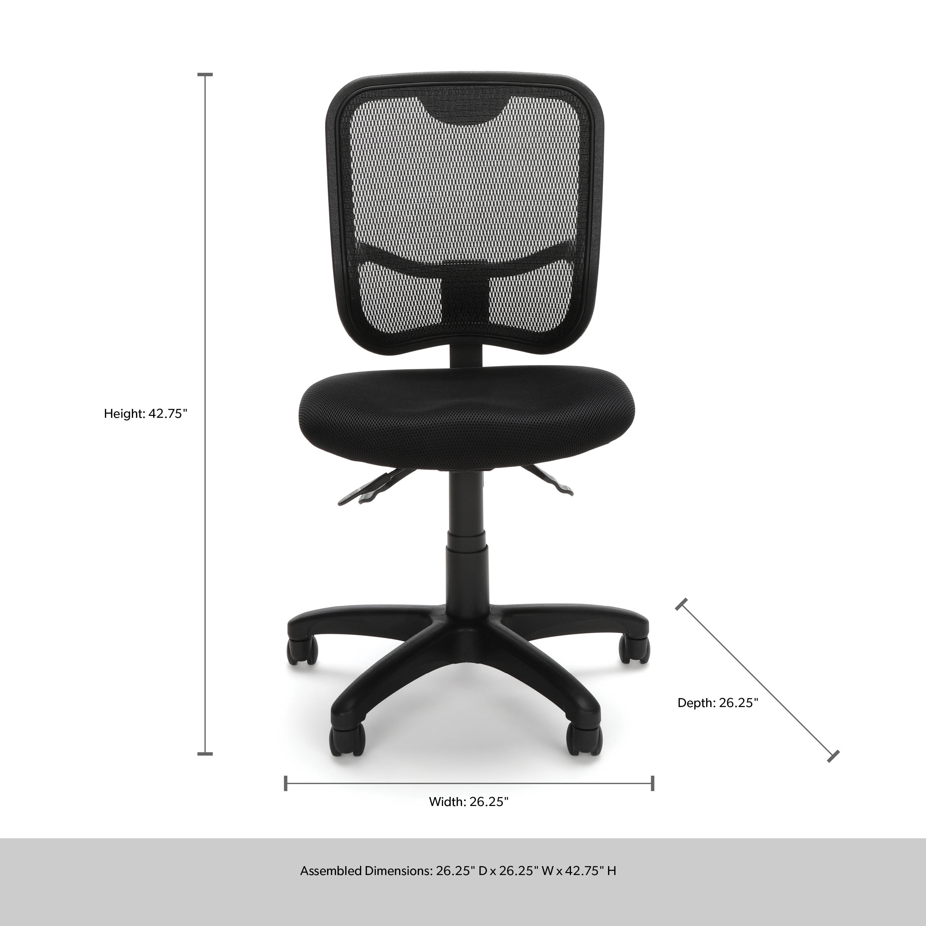 Buy OFM Comfort Series Ergonomic Mesh Mid Back Armless Task Chair, in ...