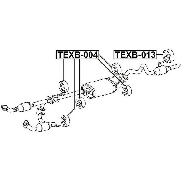 Exhaust Support Exhaust Pipe Support For Toyota Land Cruiser 100 Series ...