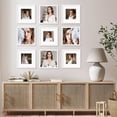 12x12 Picture Frame Set of 9, Display Pictures 8x8 with Mat or 12x12 ...