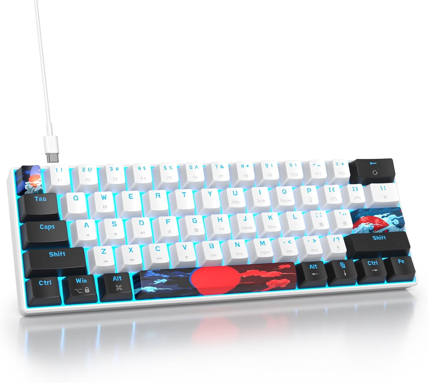 AIR-60 Percent Gaming Keyboard 61 Keys Mechanical Keyboard Ultra ...
