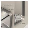 16x24 Inch Brushed Bathroom Mirror, Rounded Rectangle Silver Metal ...