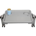 LUDYSHARE Walker Tray w/ Cup Holders, Gray - Universal Folding Design ...