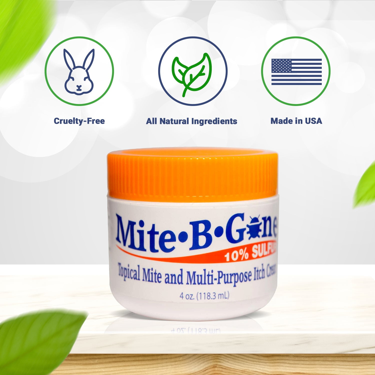 Buy Mite-B-Gone 10% Sulfur Cream (4oz) | Itch Relief from Mites, Insect ...