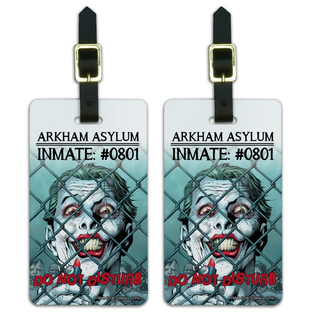 Batman Joker Inmate Do Not Disturb Luggage ID Tags Suitcase Carry-On ...