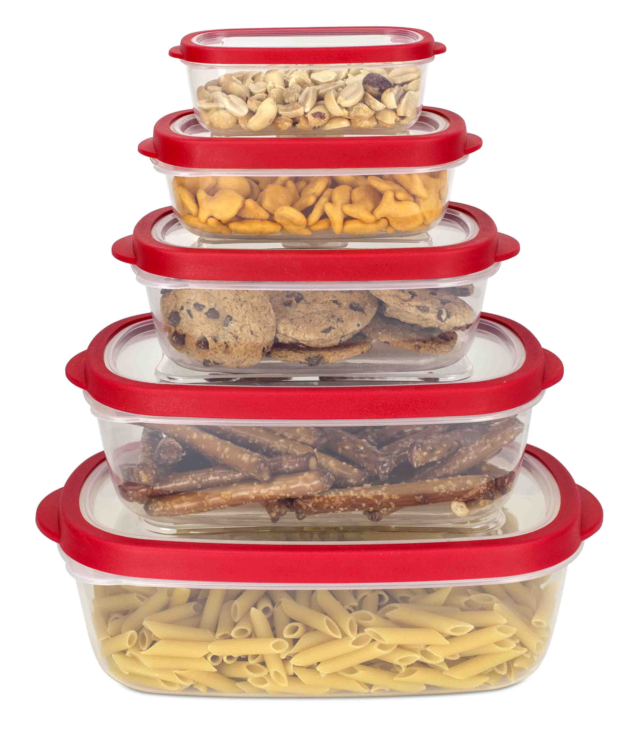 Home Basics Rectangle Storage Container Set (Set of 5) - Walmart.com