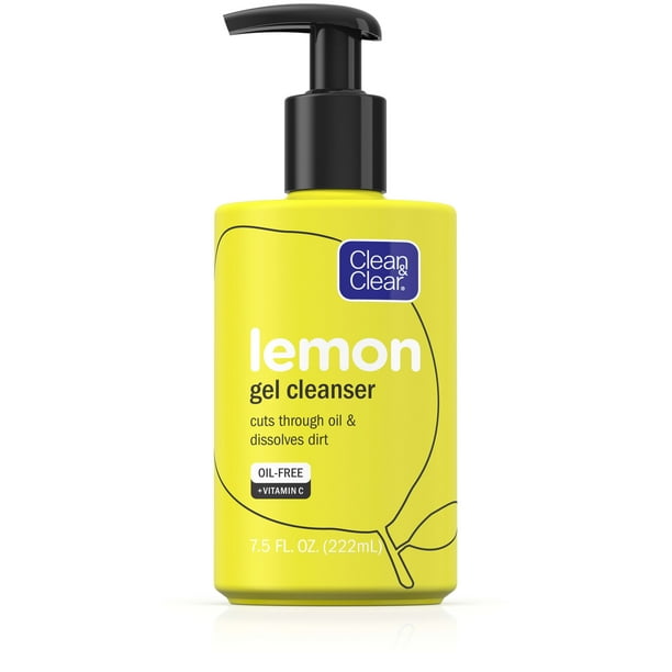 Clean & Clear Lemon Gel Facial Cleanser with Vitamin C, 7.5 fl oz ...