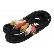 Triple RCA Cable 35' Left and Right Audio + Video - Walmart.com