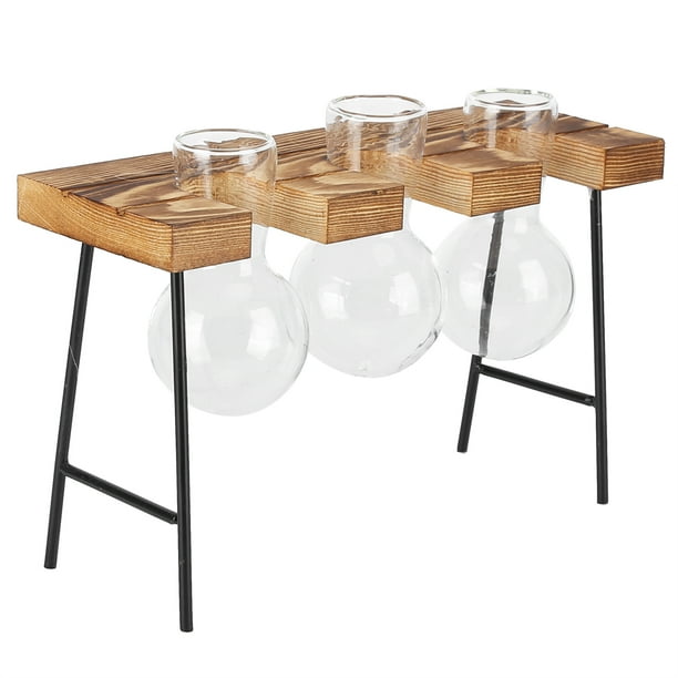 Plant Glass Vase, Glass Planter Heat Resistance Tabletop Vase Retro ...