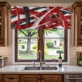 Abstract Red Waves Valances for Windows, Modern Minimalist Red Black ...