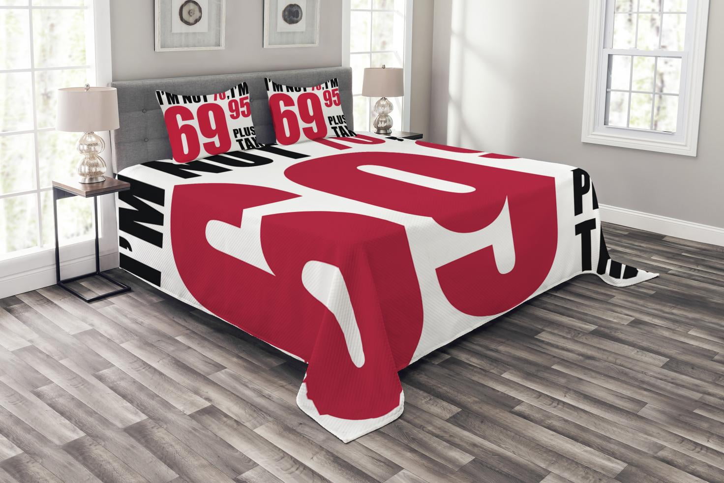 70th Birthday Bedspread Set King Size Funny Slogan Like 69 Plus Tax 70th-birthday-bedspread-set-king-size-funny-slogan-like-69-plus-tax