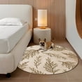 3ft Round Rug Brown Tree Branches Area Rugs for Living Room Bedroom ...