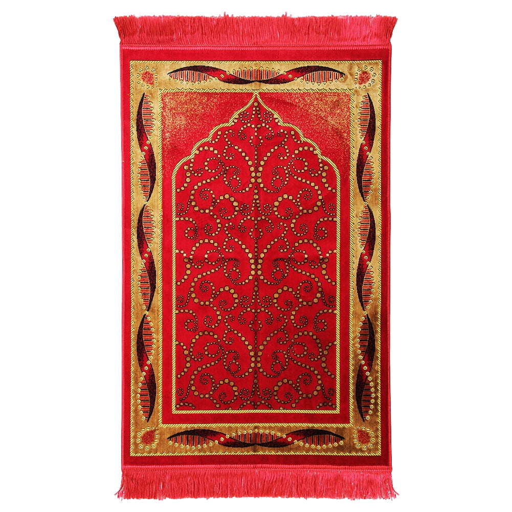 Islamic Muslim Prayer Rug Mat 2.3' x 3.6' Pink & Gold Color with ...