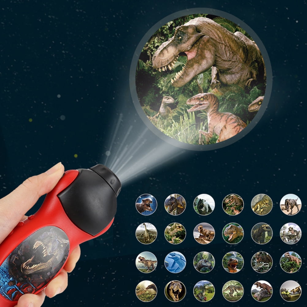 Xyer Dinosaur Pattern Torch Projector Flashlight Kids Bedtime Story ...