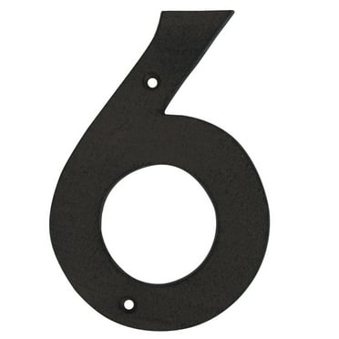 Hy-Ko Products 30201 Plastic House Number 1 ONE 6" High, Black, 1 Piece ...