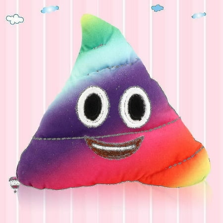 Funny Emoji Emoticon Pad Heart Eye Poop Shape Multicolor Doll, Rainbow ...