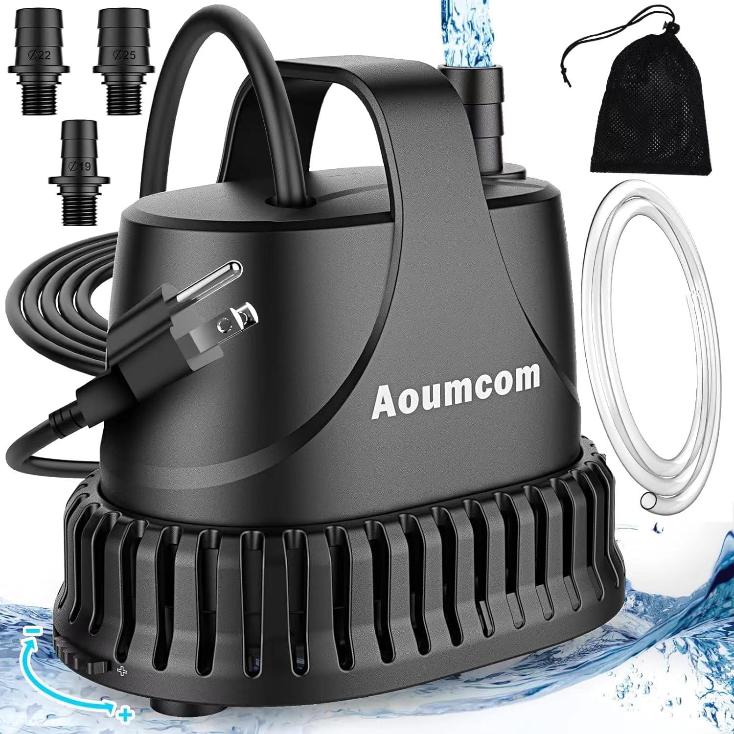 SHIQI-800GPH Submersible Water Pump, 40W Fountain Pump, Sump Pump, Pond ...