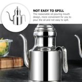 Stainless Steel Kitchen Oil Container with Spout for Grease Storage and ...