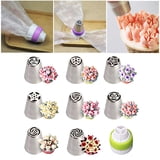 9 Pack Extra Large Piping Tips Set,Stainless Steel Flower Icing Nozzles ...