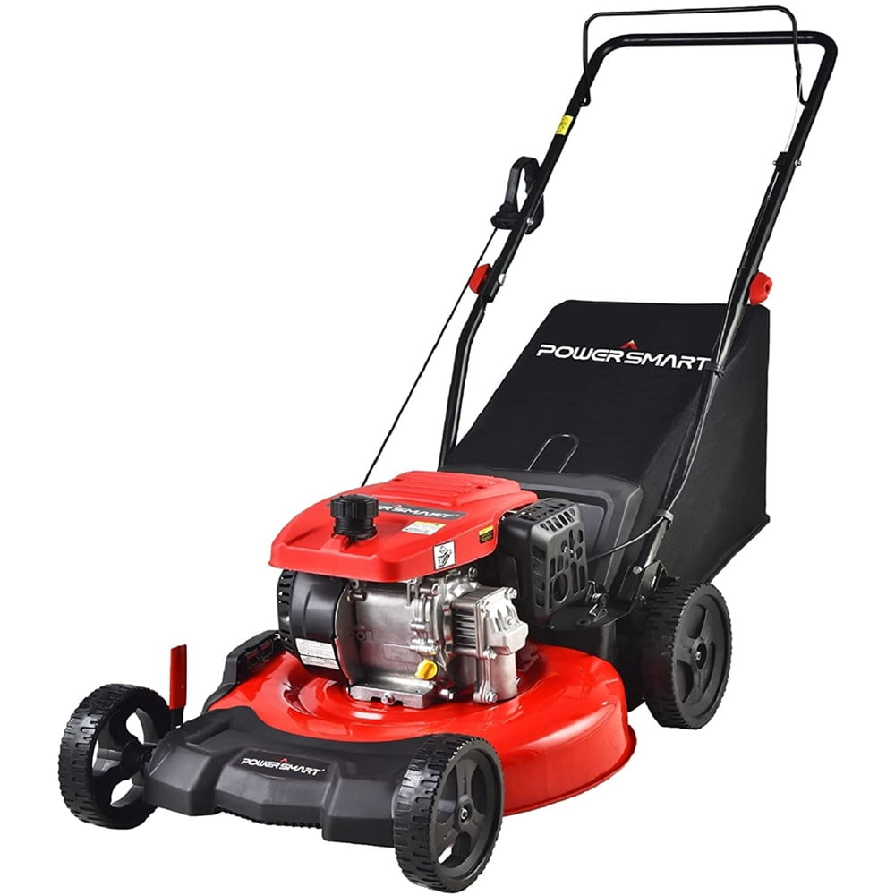 PowerSmart Gas Lawn Mower, 21 Inch 3-in-1 Push Mower, Walk-Behind 4 ...