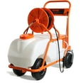 BENTISM Battery Powered Lawn Sprayer Cart Sprayer 15 Gal Tank w/ Wheels ...