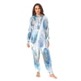 1-Pack Onesie Adult Hooded Pajamas, Soft Fleece Full Zip One Piece ...