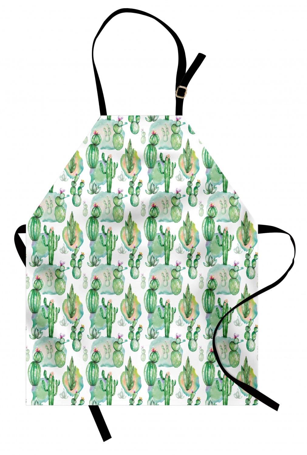 Cactus Apron Hand Drawn Style Artwork Different Cactuses Floristics ...