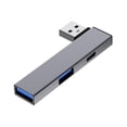 Aluminum USB3.0 Hubs USB Splitter USB Extender USB to Type C+USB3.0 ...
