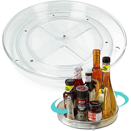 SICED Revolving Tray Organizer, Rotating Spice Storage Organizer ...