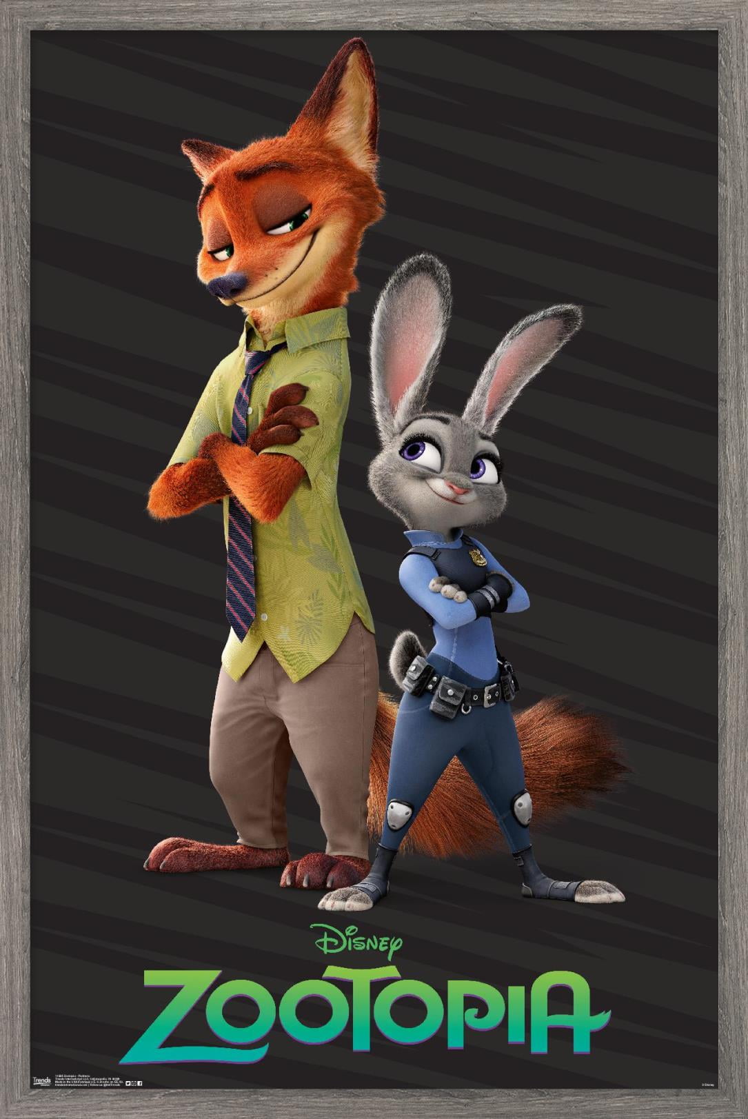 Disney Zootopia - Partners Wall Poster, 14.725" x 22.375", Framed ...