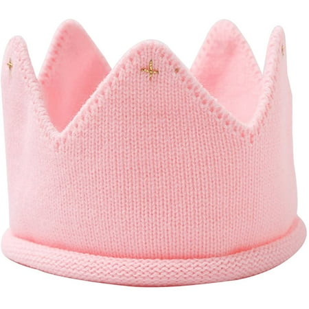 Baby Birthday Crown Headband Hat Crown Knit Hat Headdress Party Hats ...