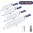 26 PCS White Stainless Steel Straight Bracket Flat Brace, 1.4 in / 1.8 ...