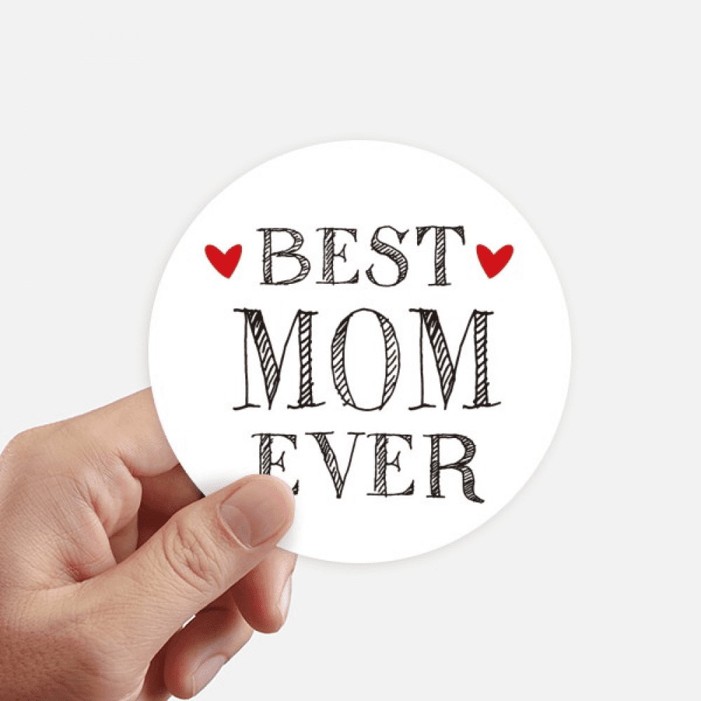 Mejor Mama cita los seres queridos Pegatinas de pared redondo 10cm ...