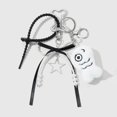 Aellinatey Whimsical Fun Plush Keychain Accessory Bone Fish Shape for ...
