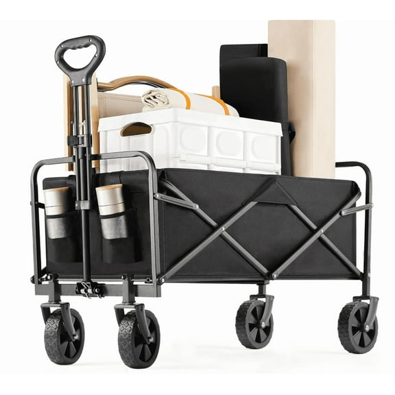Collapsible Wagon Carts Foldable 150L & 360LBS Portable Folding Wagons ...