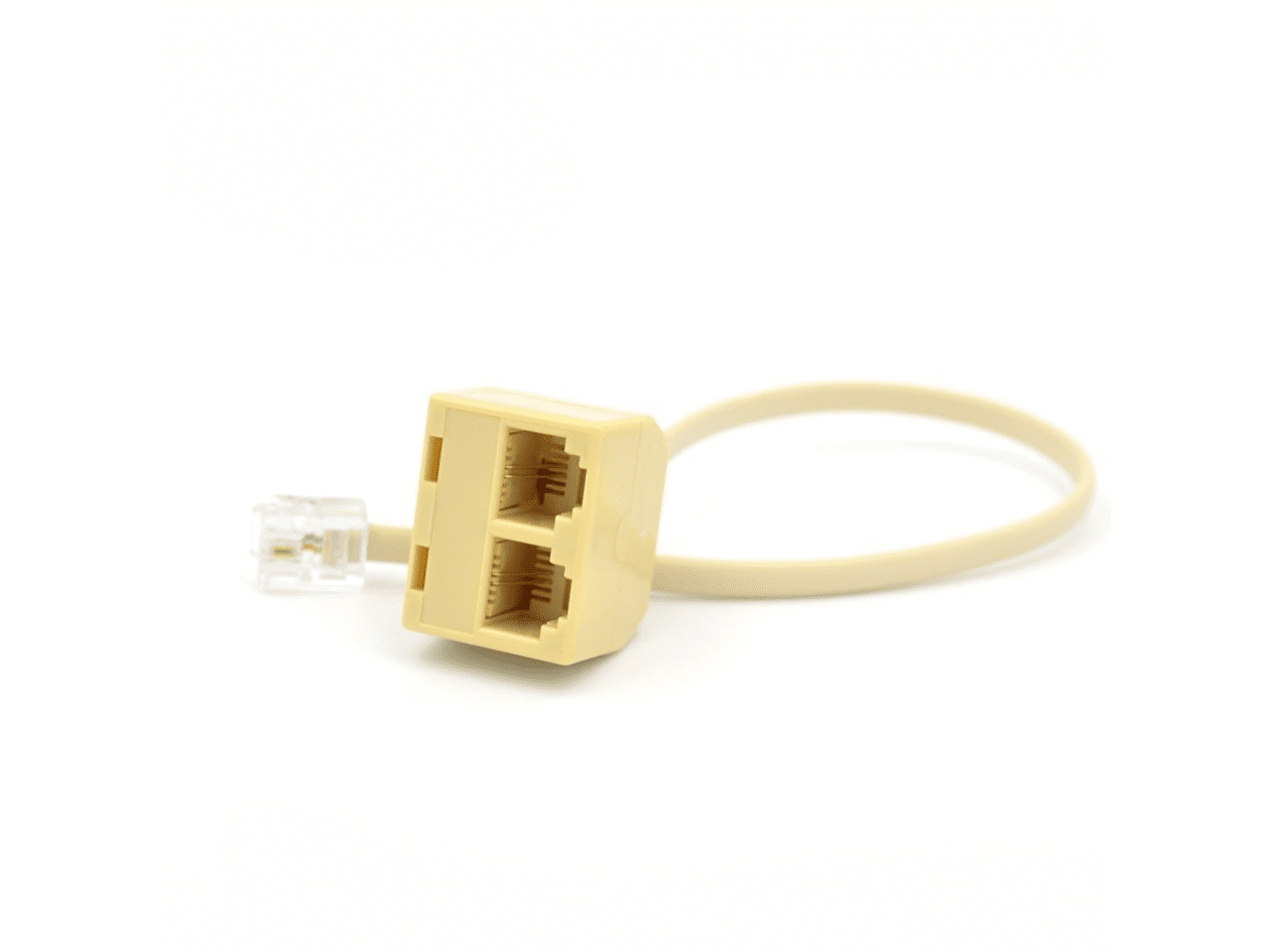 RJ11 6P 4C connector 2x jack port M / F splitter phone adapter Male to ...