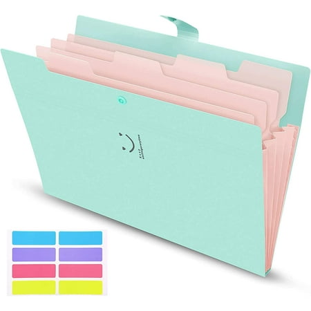 Expandable 5 Pocket Folder 5 Pocket Accordion File Organizer A4 Size ...