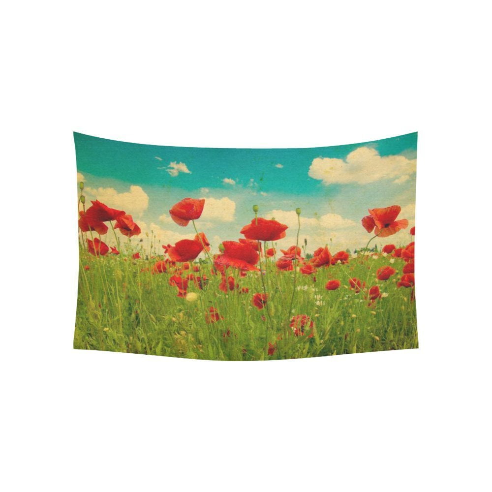 BSDHOME Landscape Nature Scenery Wall Art Home Decor, Meadow with Wild ...