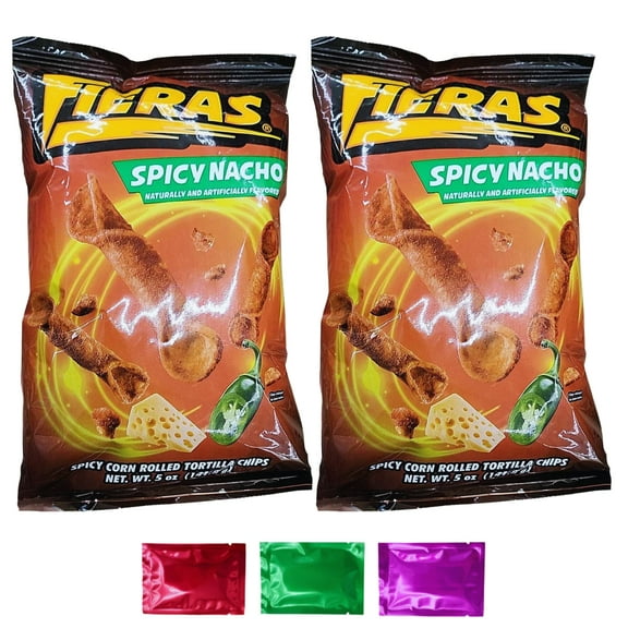 Fieras Chili and Lime Flavored Spicy Corn Rolled Tortilla Chips, Party ...