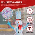 6 Foot Iridescent Lighted Snowman Pre Lit Outdoor Christmas Decoration ...