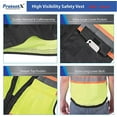 ProtectX 6 Pockets High Visibility Zipper Front Safety Vest with ...