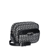 Time and Tru Women's Dorian Camera Crossbody Handbag, Black and Beige ...