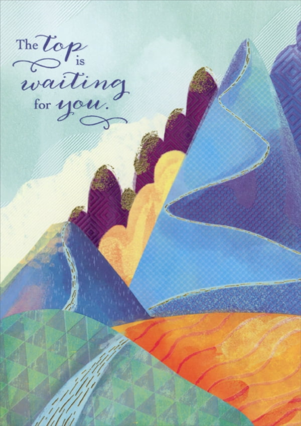 Designer Greetings The Top Is Waiting for You : Abstract Mountains ...
